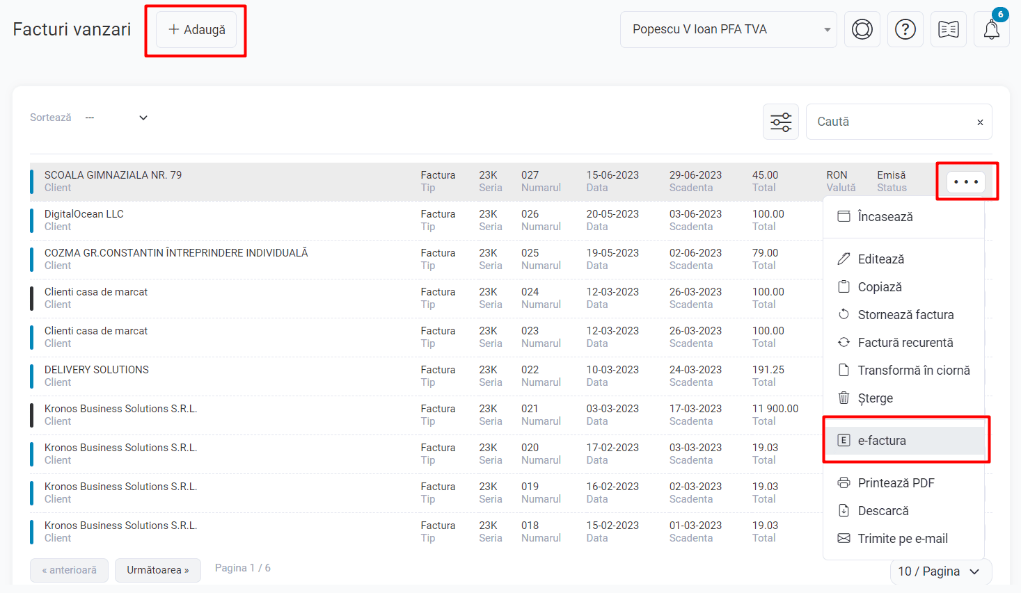 E-factura pentru PFA și Profesii Liberale - ContApp